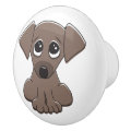 Cute puppy dog ceramic knob | Zazzle