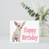 Cute Puppy Dog Funny Chihuahua Birthday Postcard | Zazzle