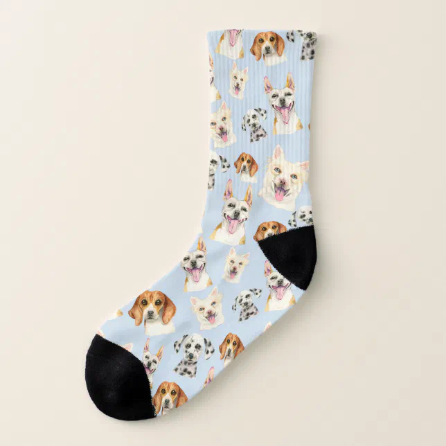 Cute Puppy Dog Pattern Socks | Zazzle