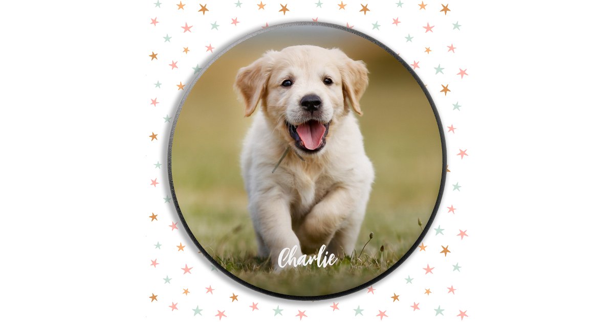 Cute Puppy Dog Personalized Pet Photo Phone PopSocket | Zazzle