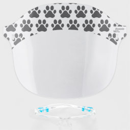 Cute Puppy Dog Pet Paw Prints Face Shield | Zazzle
