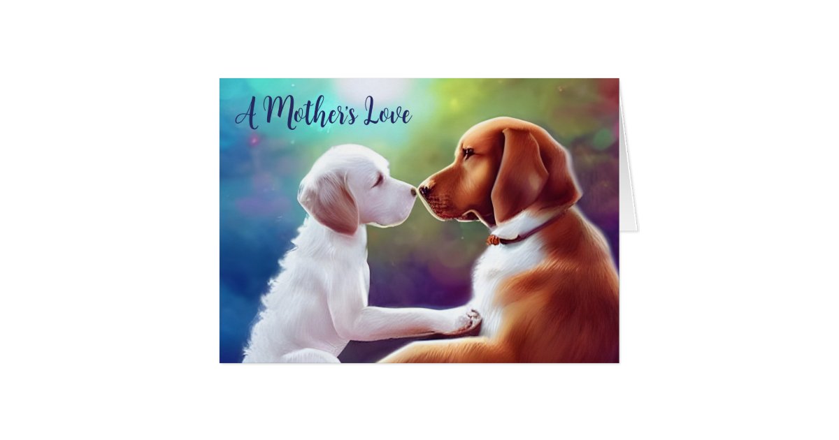 Cute Puppy with Mom Mother's Day | Zazzle