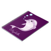 Cute Purple Dolphin Personalized Notebook | Zazzle