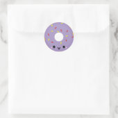 Cute Purple Donut Sticker | Zazzle