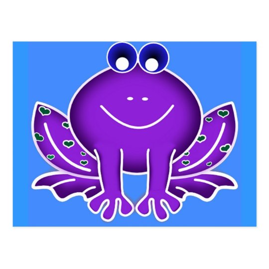 cute purple frog postcard | Zazzle.com