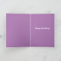 Cute Purple Unicorn Personalised Birthday Card | Zazzle