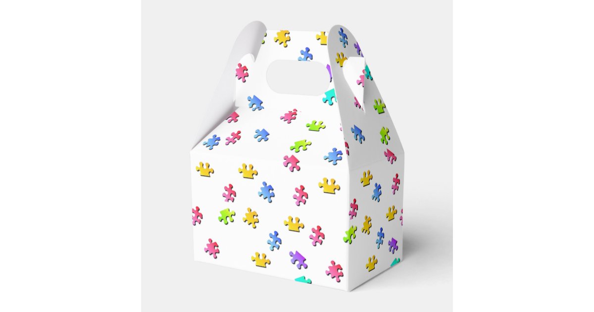 Cute Puzzle Custom Favor Box | Zazzle