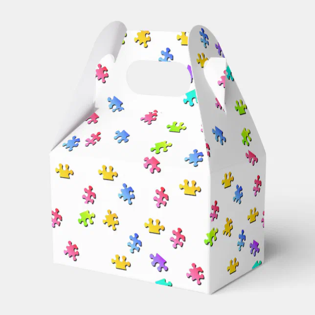 Cute Puzzle Custom Favor Box | Zazzle