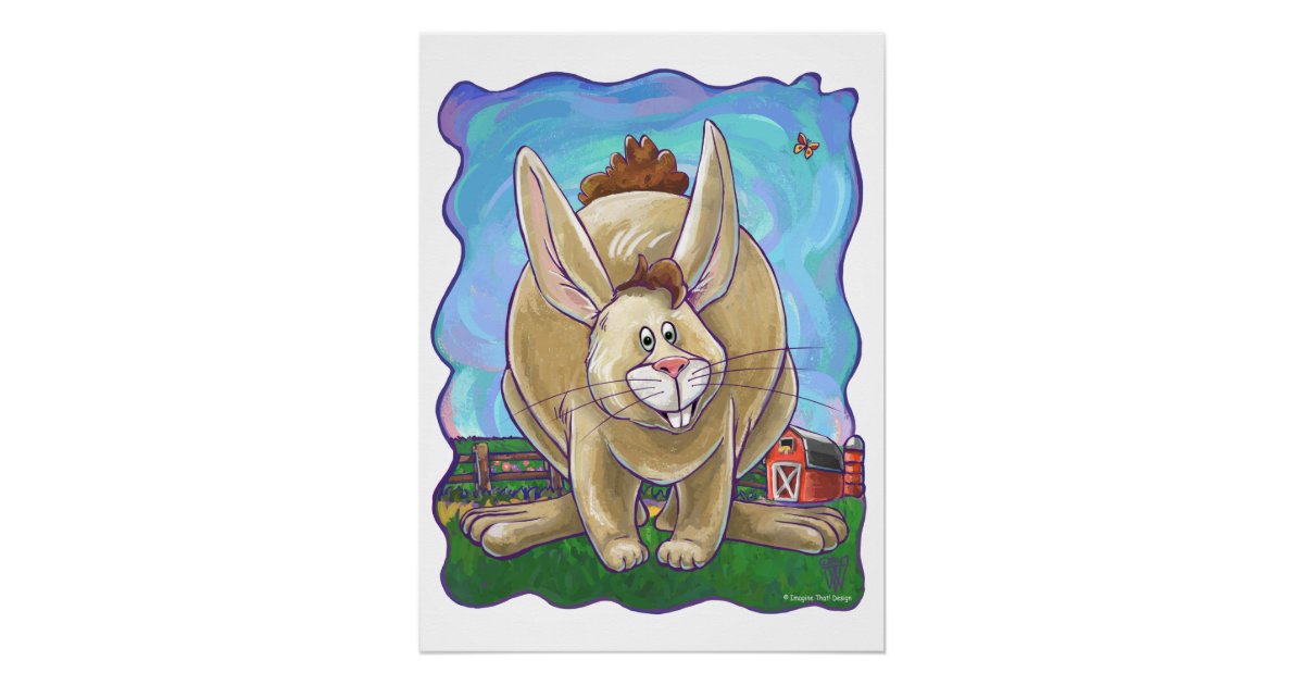 Cute Rabbit Animal Parade Poster | Zazzle