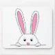Cute Rabbit Clipart Peaking Cute Animals Bunny Art Mouse Pad | Zazzle