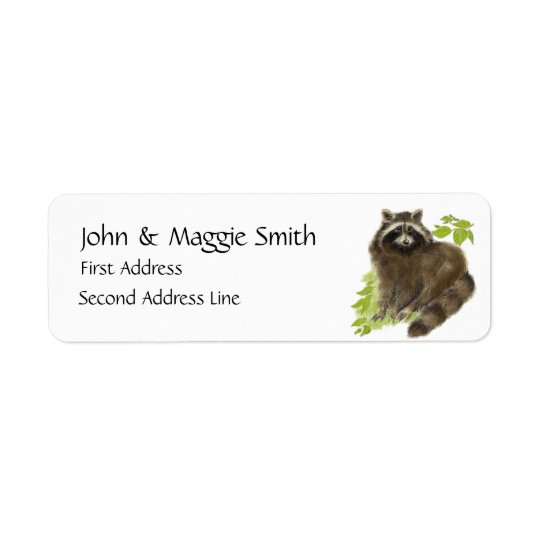 Cute Raccoon Animal, Address Label | Zazzle.com