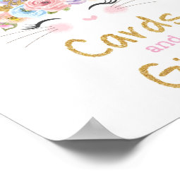 Cute Rainbow Bunny 1st Birthday Cards and Gifts Poster | Zazzle