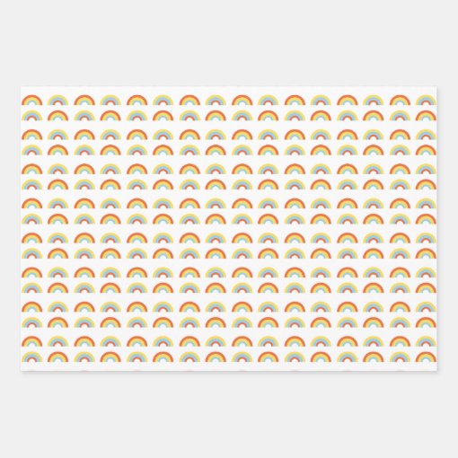 Cute Rainbow Clouds and Sunshine Wrapping Paper Sheets | Zazzle