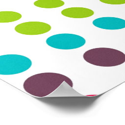 Cute Rainbow Colored Polka Dots Poster | Zazzle