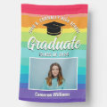 Cute Rainbow Graduate Photo LGBTQ Graduation House Flag | Zazzle