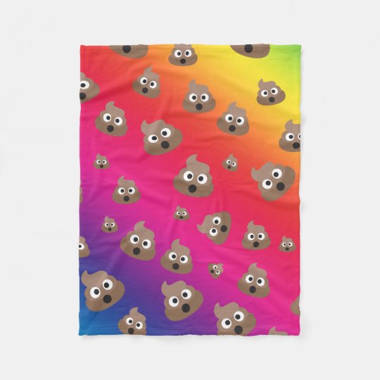 Cute Rainbow Poop Emoji Pattern Fleece Blanket | Zazzle.com