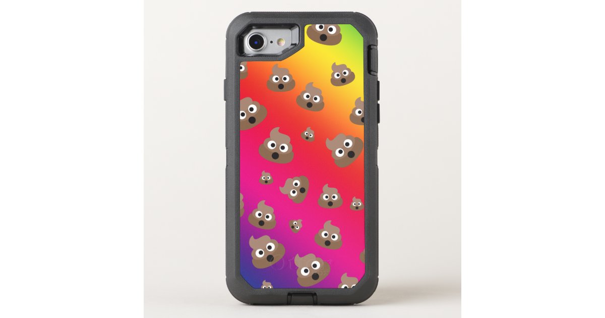 Cute Rainbow Poop Emoji Pattern Otterbox iPhone Case | Zazzle
