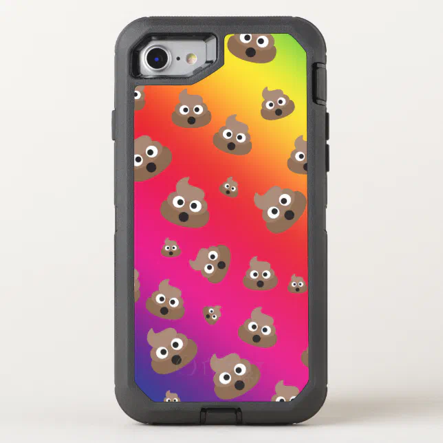 Cute Rainbow Poop Emoji Pattern Otterbox iPhone Case | Zazzle