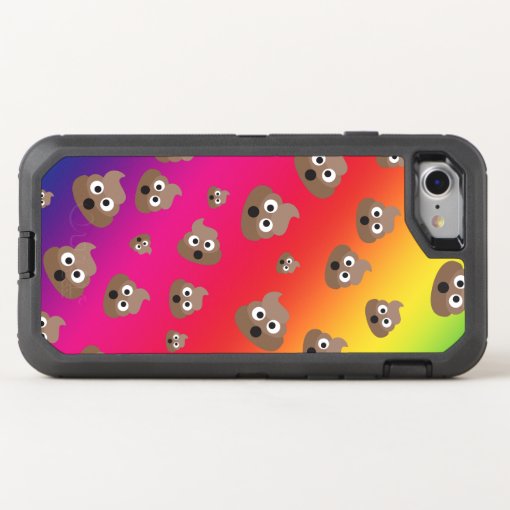 Cute Rainbow Poop Emoji Pattern Otterbox iPhone Case | Zazzle