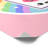 Cute Rainbow Popcorn Poster | Zazzle