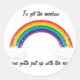 Cute Rainbow Sticker! Classic Round Sticker | Zazzle