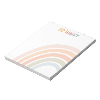 Cute Rainbow With Flowers Girls Notepad | Zazzle