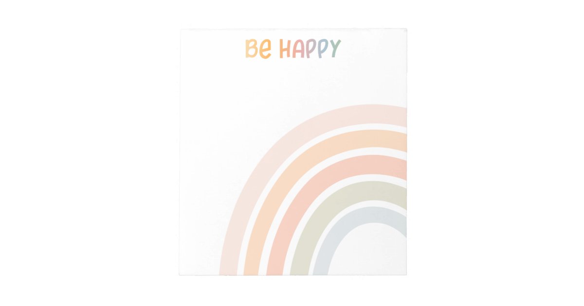 Cute Rainbow With Flowers Girls Notepad | Zazzle