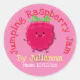 Cute raspberry jam cartoon illustration label | Zazzle