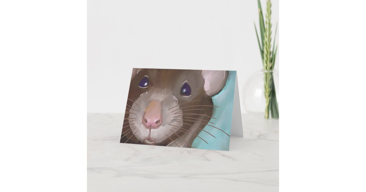 Cute Rat Card | Zazzle