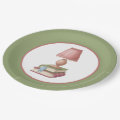 cute reading book club party paper plates | Zazzle