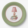 cute reading book club party paper plates | Zazzle