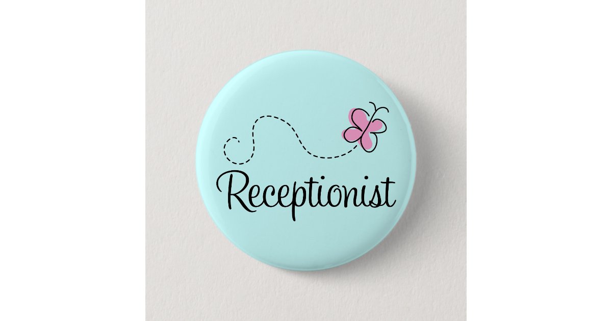 Cute Receptionist Button | Zazzle