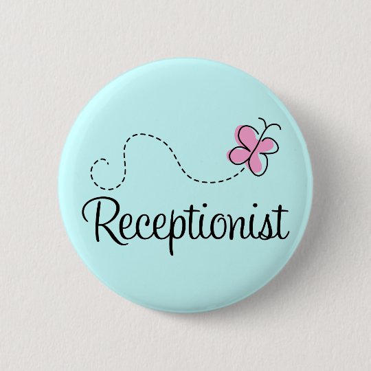 Cute Receptionist Button | Zazzle.com