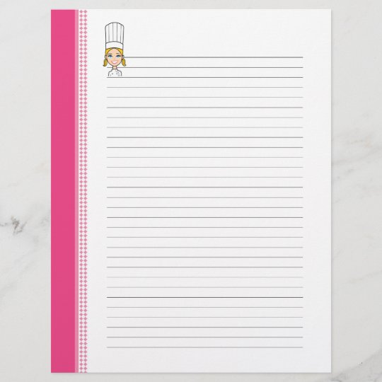 Cute Recipe Pages for Kitchen Binders | Zazzle.com