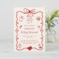 Cute Red & Creamy Baby Shower for Girls or Boys Invitation | Zazzle