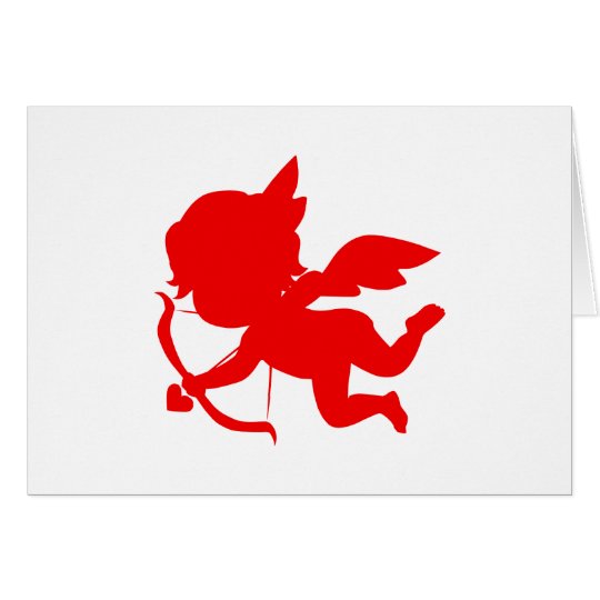 Cute Red Cupid Silhouette | Zazzle.com