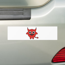 Cute Red Devil Bumper Sticker | Zazzle