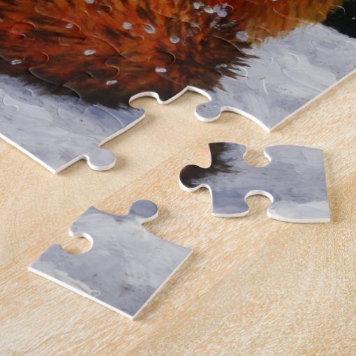 Cute Red Fox in Winter Snow Jigsaw Puzzle | Zazzle