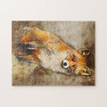 Cute Red Fox Wildlife Art Jigsaw Puzzle | Zazzle