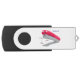 Cute red happy stapler cartoon illustration flash drive | Zazzle
