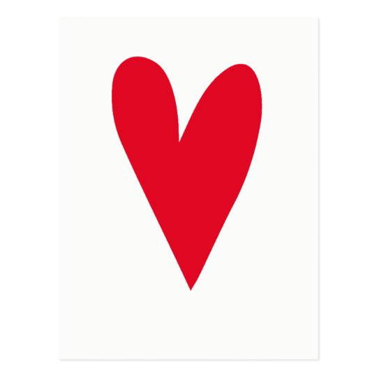 Cute Red Heart Postcard | Zazzle.com