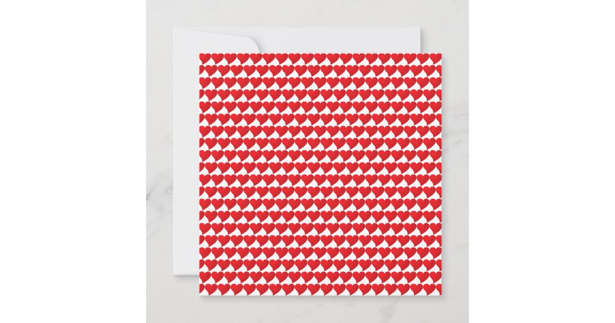 Cute red hearts pattern minimalist Modern Card | Zazzle