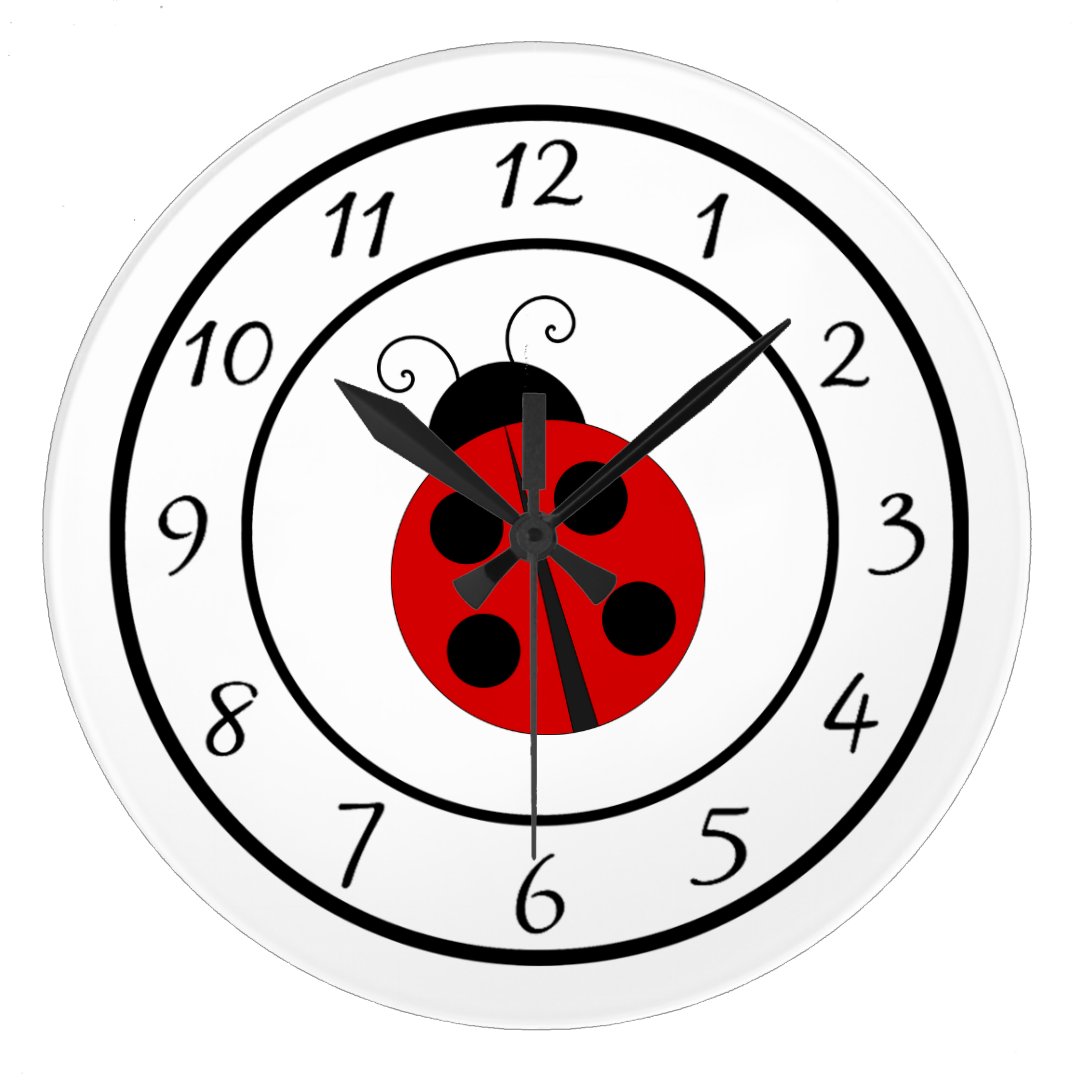 Cute Red Ladybug Clock | Zazzle