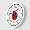 Cute Red Ladybug Clock | Zazzle