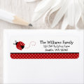 Cute Red Ladybug Polka Dot Return Address Label | Zazzle