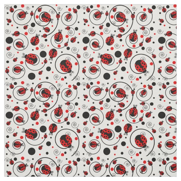 Red Polka Dots Fabric | Zazzle.com