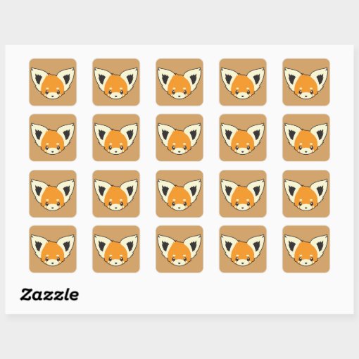 Cute Red Panda Square Sticker | Zazzle