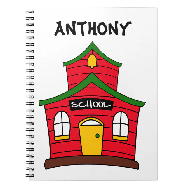 Cute Red School House Notebook | Zazzle