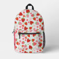Cute Red Strawberry Girls School Printed Backpack | Zazzle