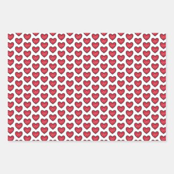 Cute Red White Black Nurse Doctor Medical Patterns Wrapping Paper ...